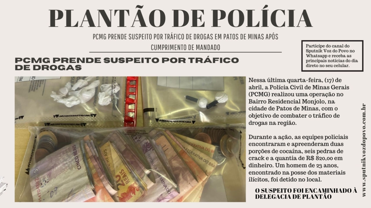 Pcmg Prende Suspeito Por Tráfico De Drogas Em Patos De Minas Após