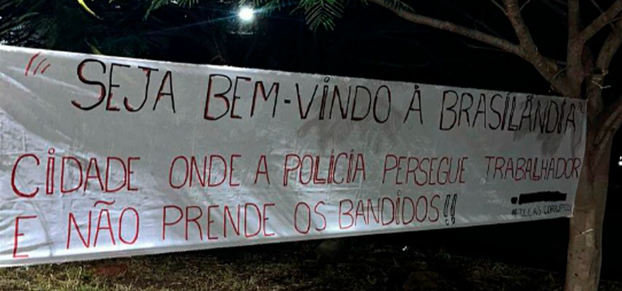 Faixa com Críticas à Polícia Militar Causa Repercussão em Brasilândia ...